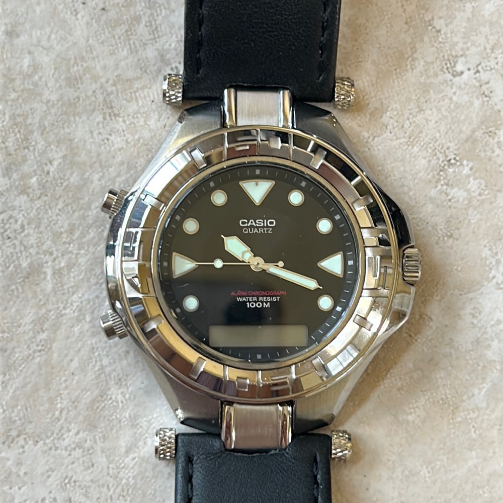 Casio Mtd-1036 Alarm Chronograph 100m Watch. - Gem